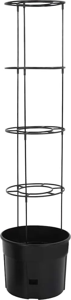 Truhlík na pěstování rajčat antracit Ø 39 x 150 cm polypropylen 152210