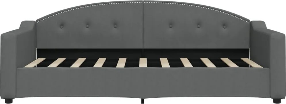 Válenda s matrací tmavě šedá 90 x 190 cm textil 3197523