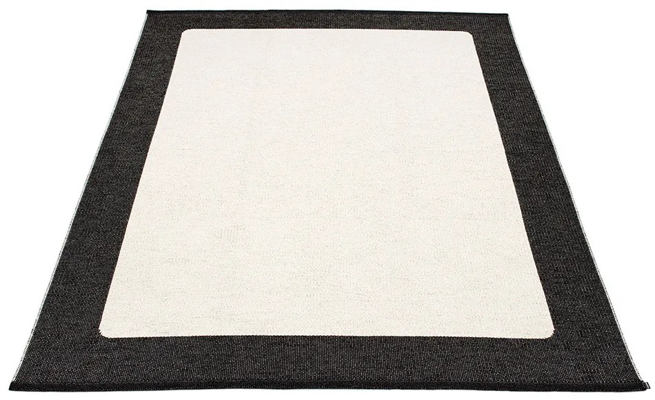 Oboustranný vinylový koberec Pappelina ILDA Black/Vanilla velikost: 180x180cm