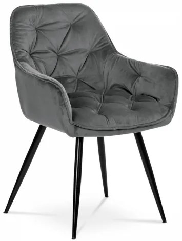 Jídelní židle šedá sametová DCH-421 GREY4