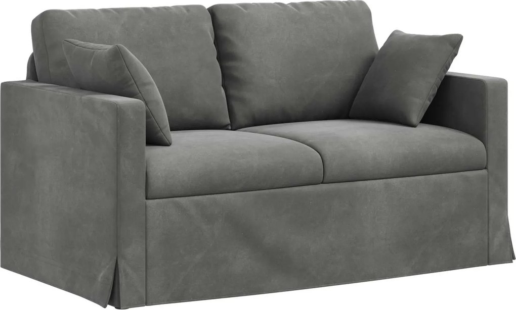 Set pohovek 2 ks Tmavě šedá samet 3407508