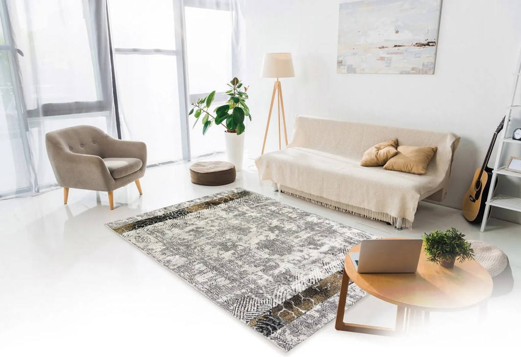 Kusový koberec Zoya 597 X – na von aj na doma, 80x165, šedá, chodba / predsieň, Oriental Weavers