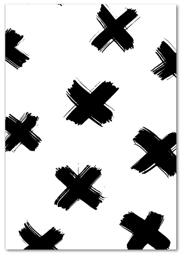 Wallmuralia Foto obraz akrylový Černo-bílá fleky 70x100 cm