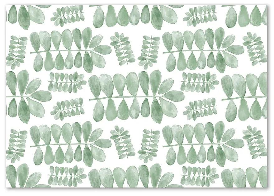 Wallmuralia Foto obraz skleněný svislý Zelené listí 100x70 cm