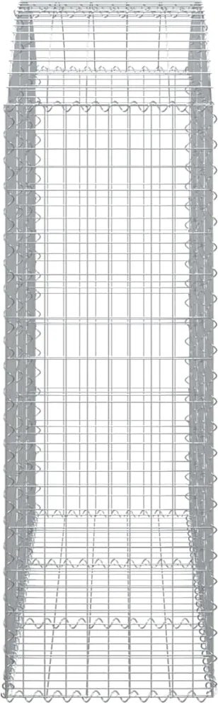 Klenutý gabionový koš 150 x 50 x 140/160 cm pozinkované železo 153457