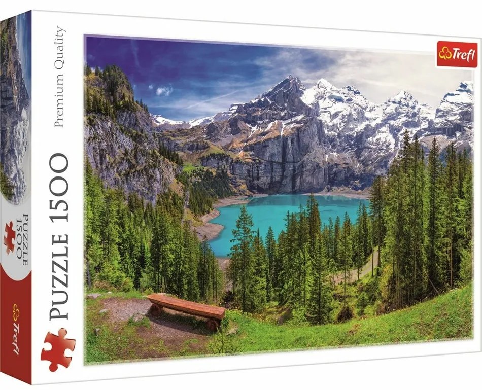 Trefl Puzzle Jezero Oeschinen, Alpy 1500 dílků