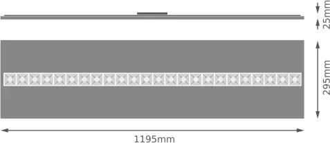 LED panel LEDVANCE Louver 1200x300mm 27,5W/4000K UGR<16 bílý