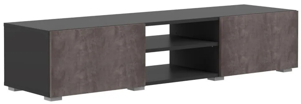 TV stolek SYMBIOSIS Podium II 140 cm, černá/beton