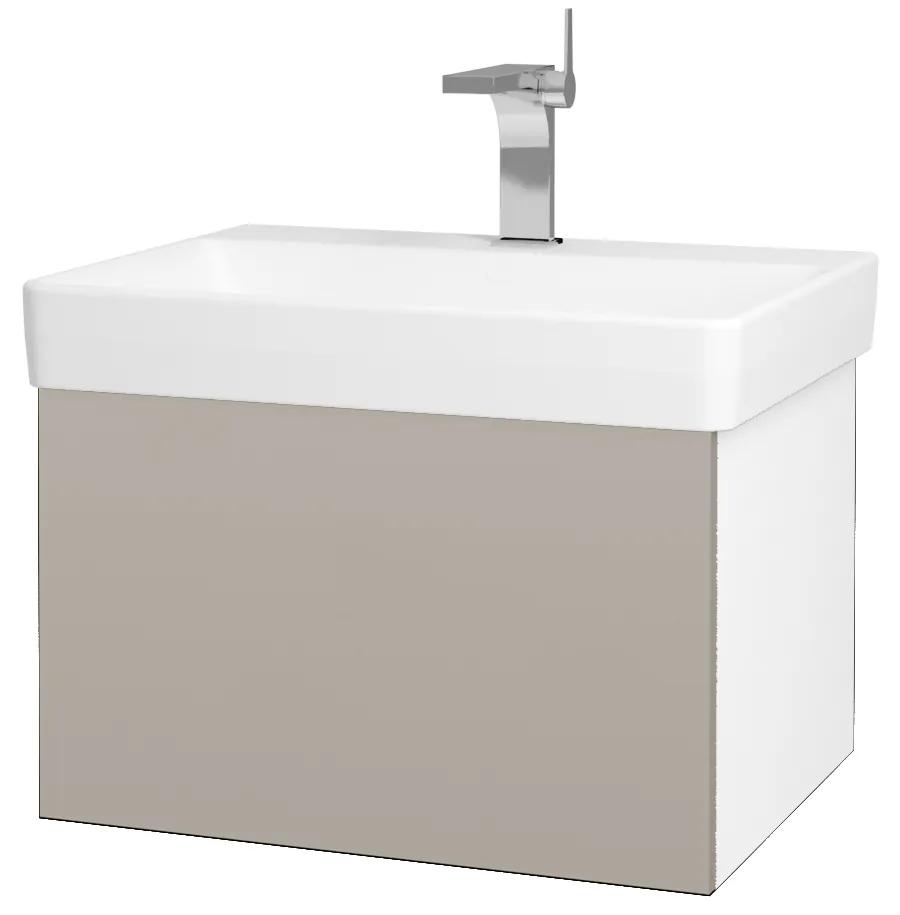 Dřevojas Koupelnová skříň VARIANTE SZZ 60 Varianta: N01 Bílá lesk / D01 Beton