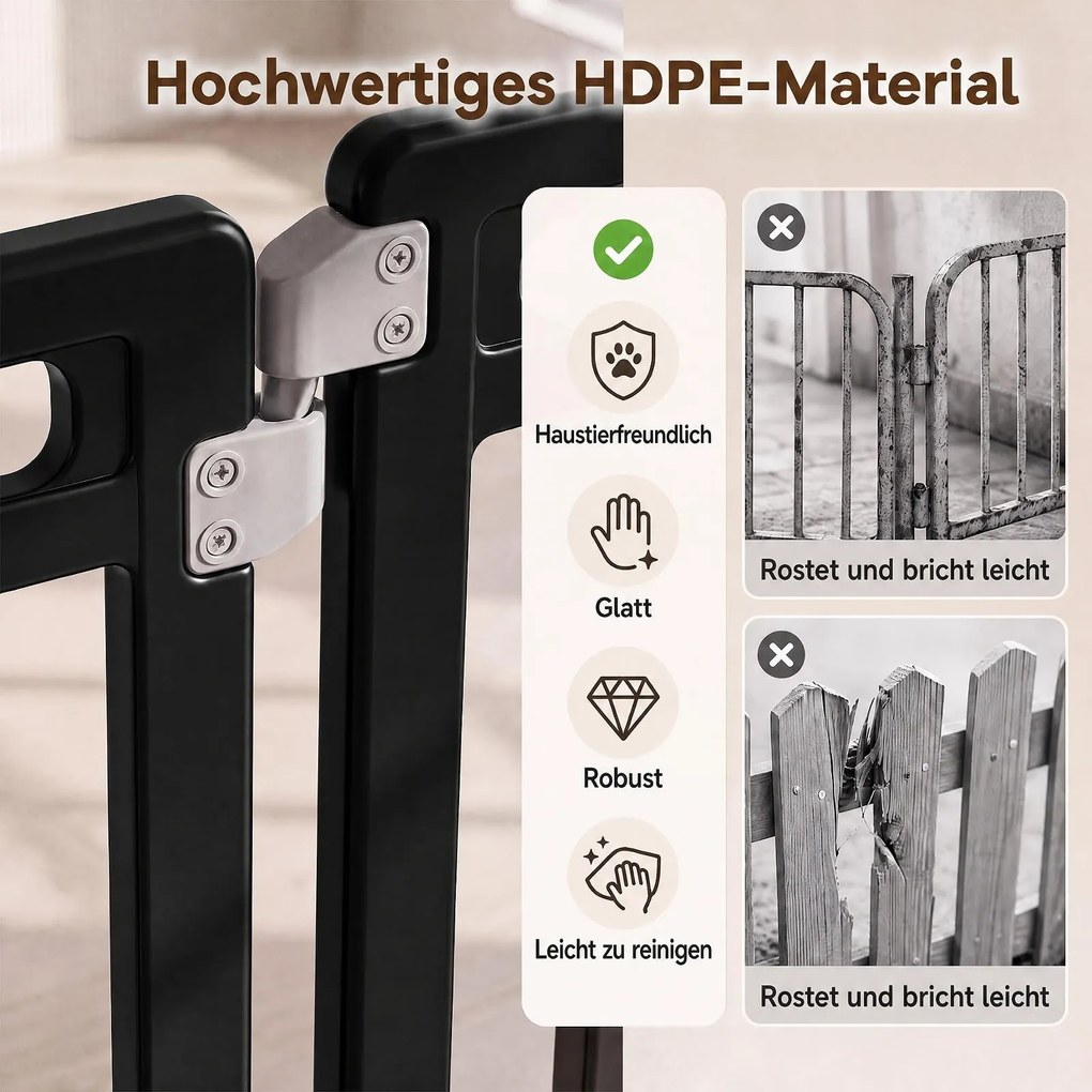 Costway Skládací výběh pro štěňata vyrobený z HDPE s 10 panely a uzamykatelnými