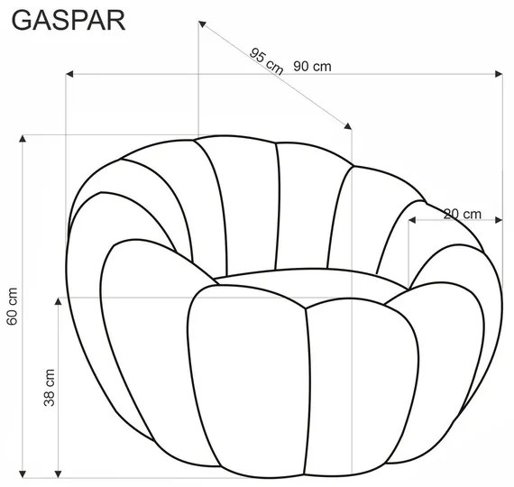 Halmar Křeslo GASPAR 2 béžové