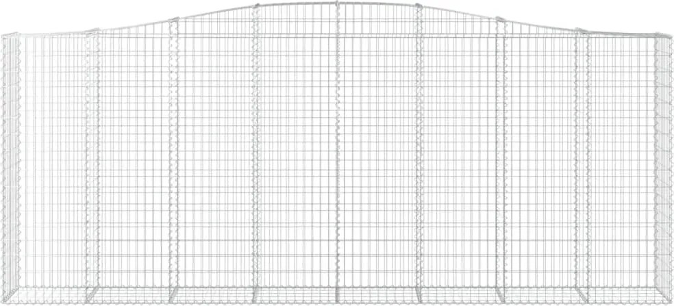 Klenuté gabionové koše 2 ks 400x50x160/180cm pozinkované železo 3145995