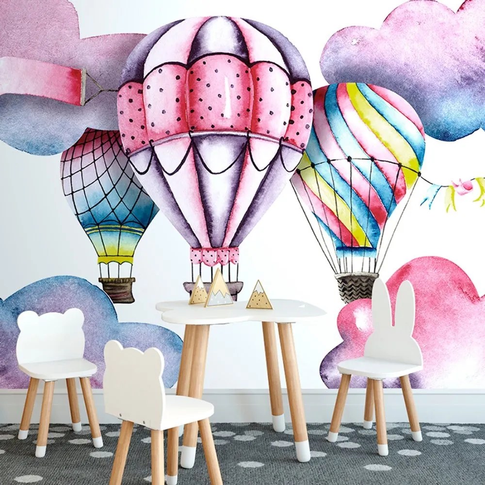 Samolepící tapeta akvarelové balónky - 150x100 cm