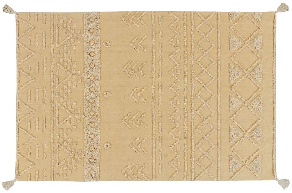 Lorena Canals koberec 120 x 160 kmenový vzor, medový - Re-Edition