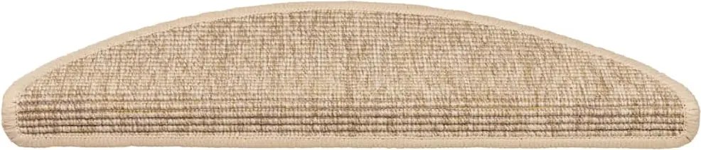 Schodové rohože 15 ks 56 x 17 x 3 cm světle béžové, půlkulaté 326897