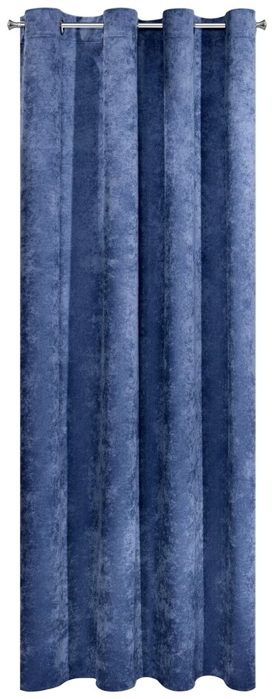 ZATEMŇOVACÍ ZÁVĚS NA KROUŽCÍCH ANISA 140X250 CM NÁMOŘNICKÁ MODRÁ
