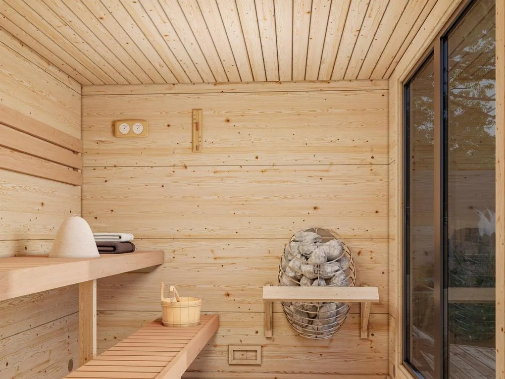 Sauna PALMAKO GRACE 5,3 m² outdoor Barva: Tmavě-šedá + antracit