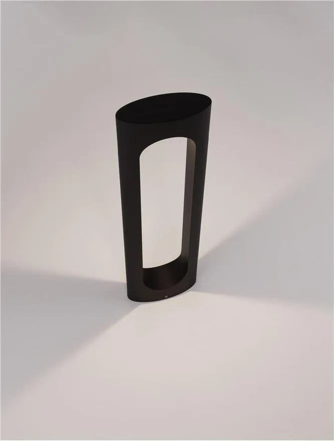 NV 9002841 Venkovní sloupkové svítidlo PORTAL černý hliník a akryl LED 13.5W 3000K 220-240V 296st. IP54 - NOVA LUCE