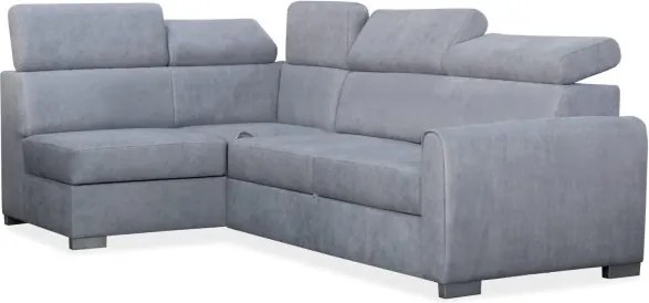 Rozkládací rohová sedačka COMBO 253x156 - výběr potahové látky Seal 20 - hnědá levý roh