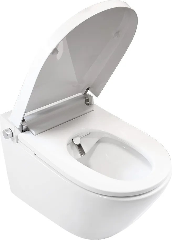 Mereo, Mereo WC s integrovaným elektronickým bidetem, RIMLESS, 592x380x430 cm, keramické, vč. sedátka, MER-VSD110S2
