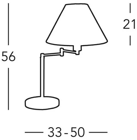 Kolarz 264.71.6 - Stolní lampa HILTON 1xE27/60W/230V