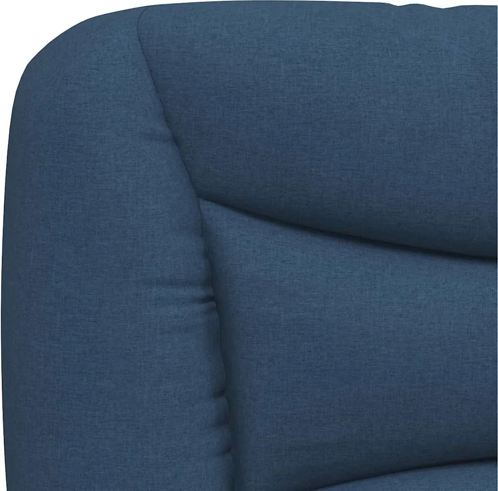 Postel s matrací Hvar modrá 200 x 200 cm textil 3208561
