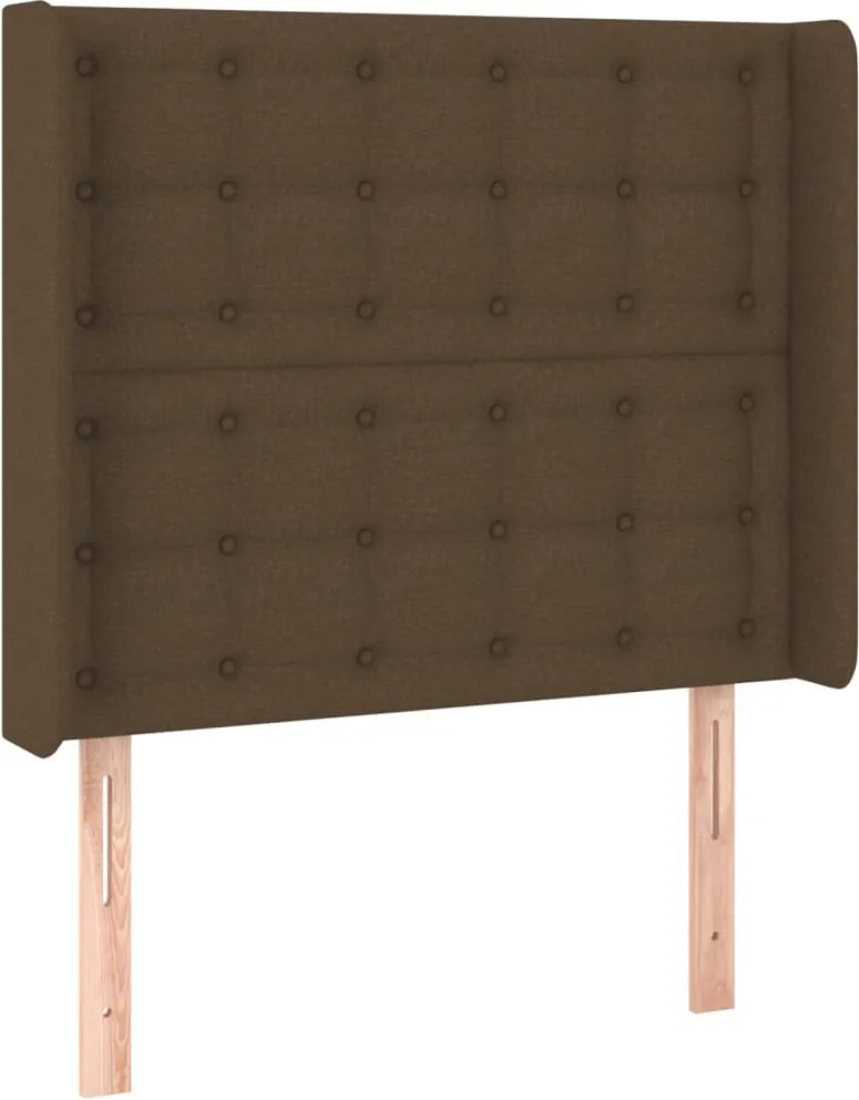 Box spring postel s matrací a LED tmavě hnědá 80x200 cm textil 3138592