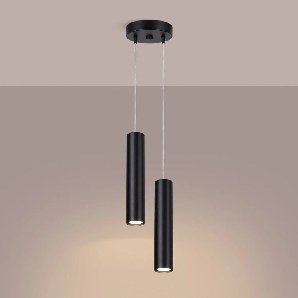 Sollux Lighting Závěsná lampa LAGOS 2P černá