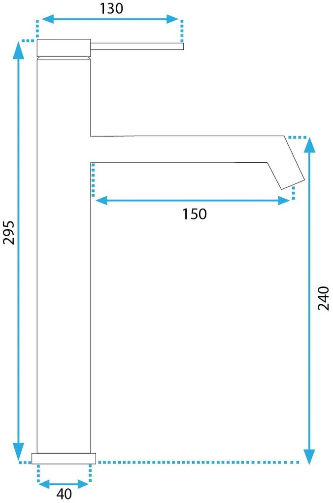 Umyvadlová baterie REA FOSS vysoká, zlatá kartáčovaná
