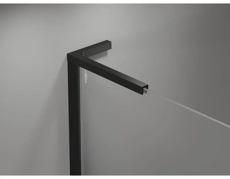 Mexen, Mexen Mist L Duo výklopný sprchový kout 105 x 90 cm, černý rám - 8A4L-105L-090P-70-70