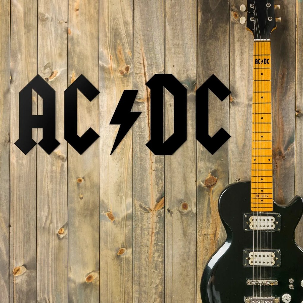 DUBLEZ | Dřevěné logo - Nápis na zeď - AC/DC