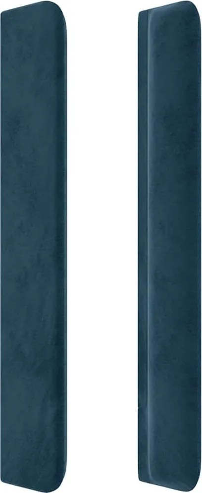 Čelo postele typu ušák tmavě modrá 83x16x118/128 cm samet 3119852