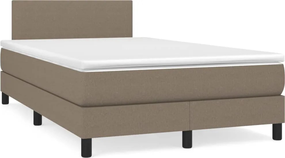 Box spring postel s matrací taupe 120x200 cm textil 3139885