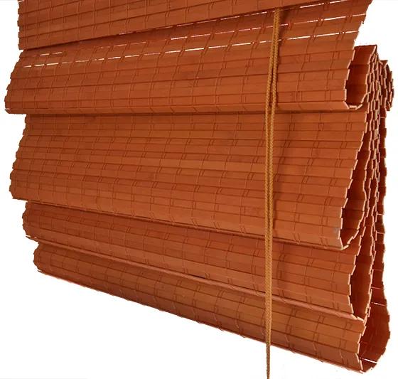 Vingo Rozbalená bambusová římská roleta oranžová Šířka rolety: 70 cm, Rozvin rolety: 200 cm