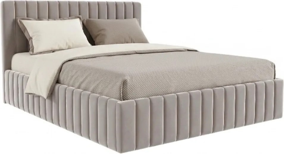 Eka Čalouněná postel INTIMA 120x200 cm Barva látky Trinity: Černá (Trinity 2316), Úložný prostor: S kovovým rámem úložného prostoru