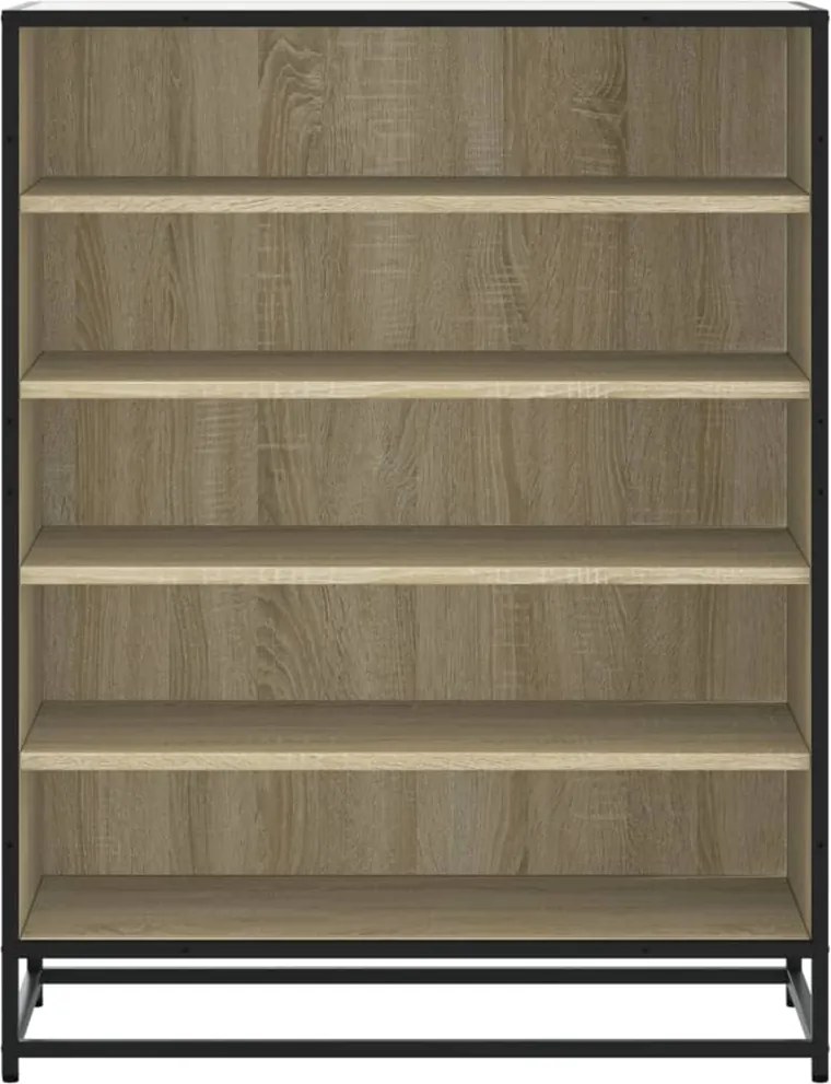 Botník dub sonoma 75 x 38 x 97,5 cm kompozitní dřevo a kov 3300871