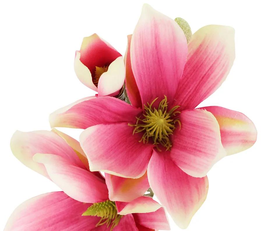 Magnolie, barva růžová. Květina umělá KT7074