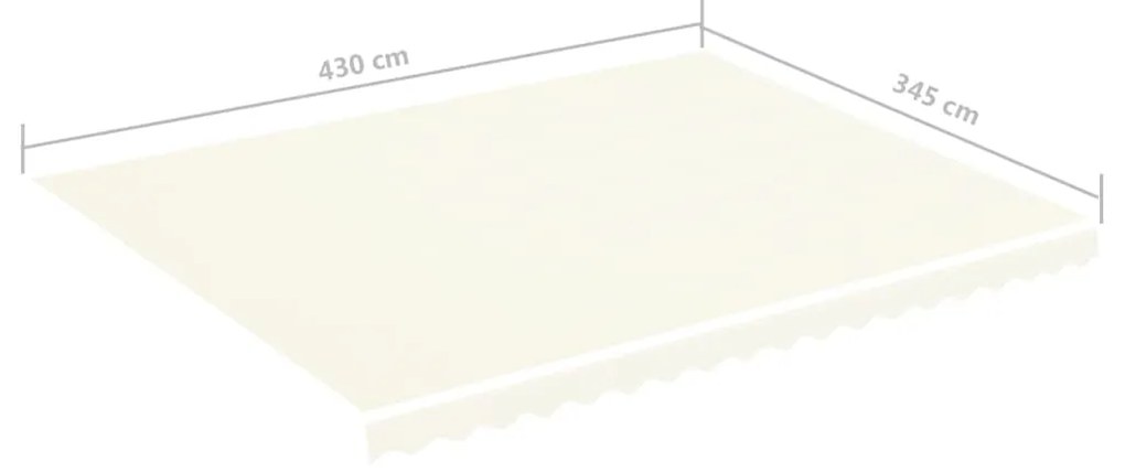 Náhradní plachta na markýzu krémová 4,5 x 3,5 m,  311930
