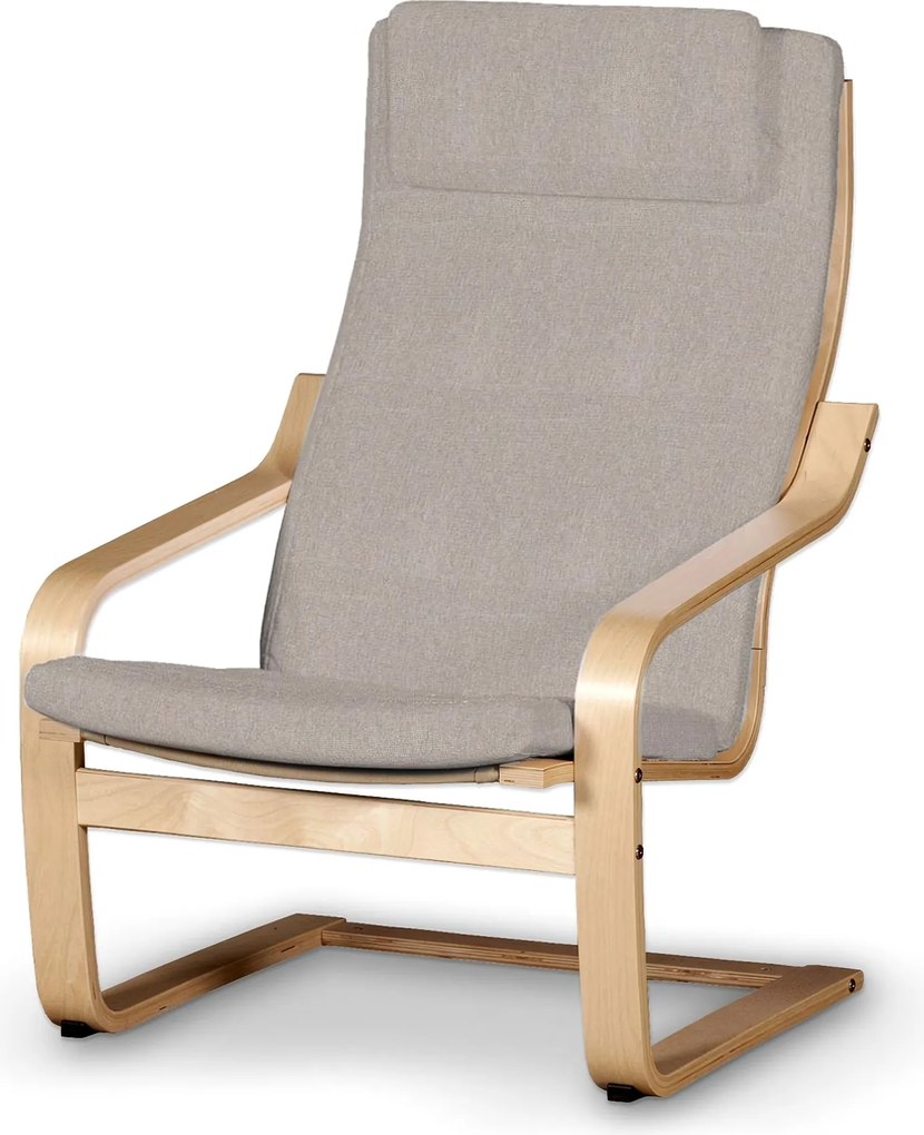 Sedák na křeslo IKEA Poäng II barva béžová látka pletený vzor
