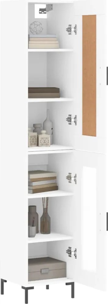 Skříň highboard bílá 34,5 x 34 x 180 cm kompozitní dřevo 3200385