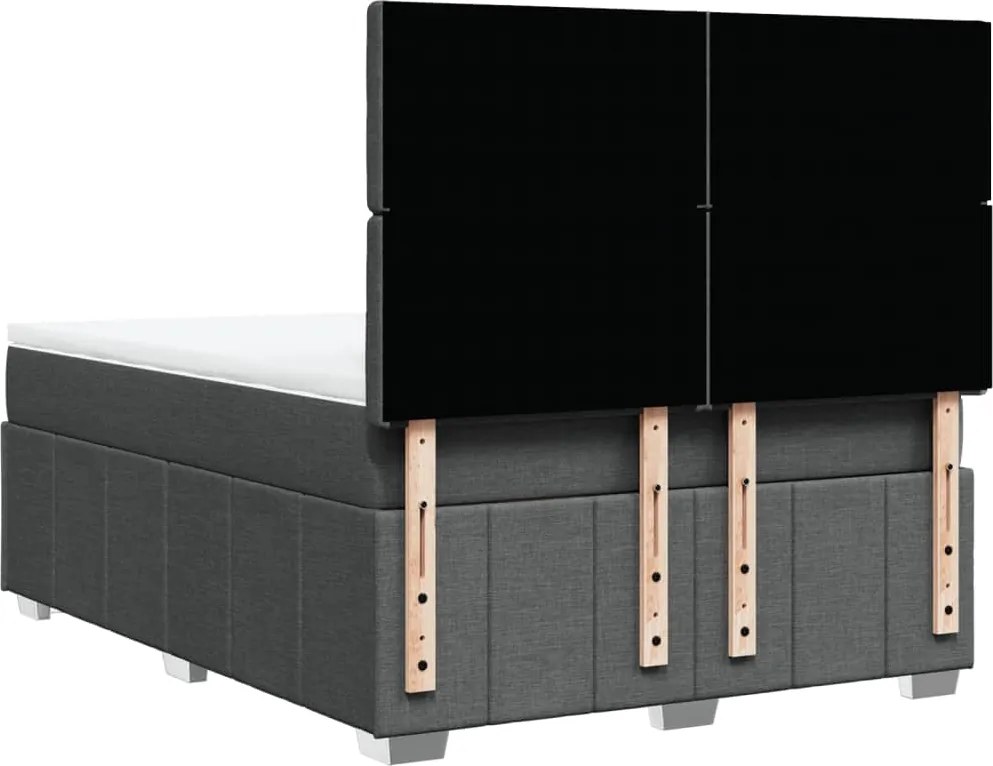 Box spring postel s matrací tmavě šedý 140 x 190 cm textil 3291678