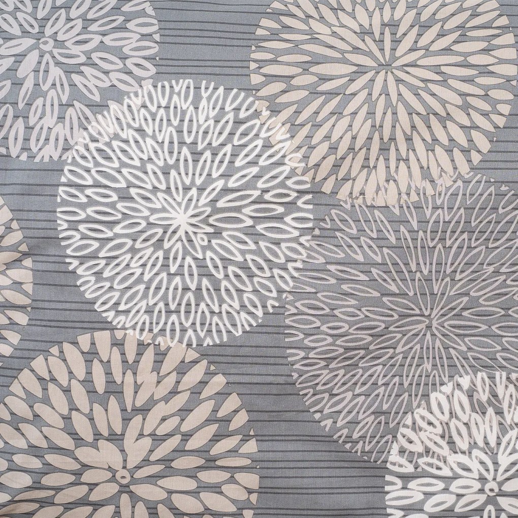 4Home Bavlněné povlečení Grey Petals, 220 x 200 cm, 2 ks 70 x 90 cm