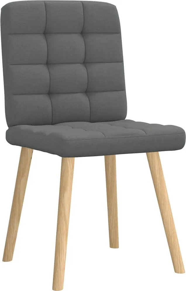 Otočné jídelní židle 6 ks tmavě šedé textil 3315462