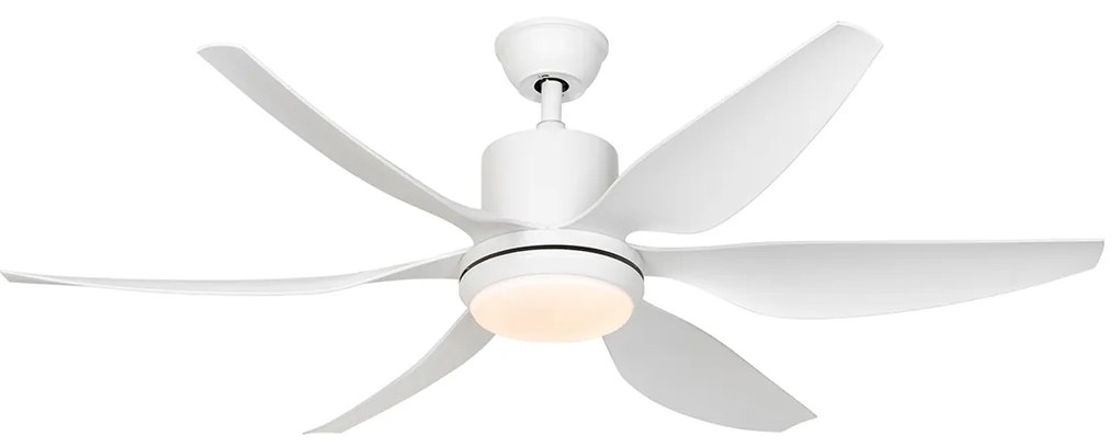 Stropní ventilátor bílý vč. LED a dálkového ovládání - Tak