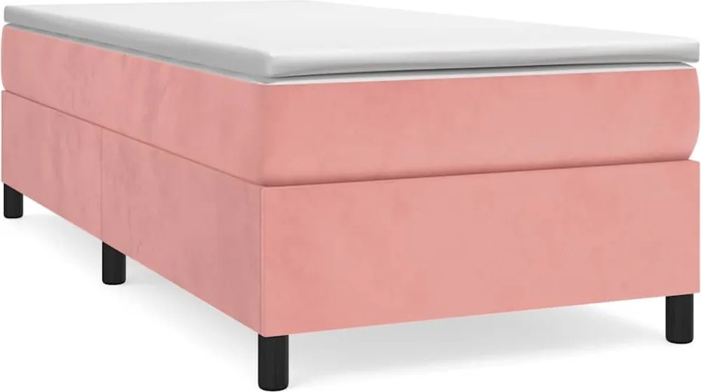 Rám postele s boxspringem růžový 80 x 200 cm samet 3121089