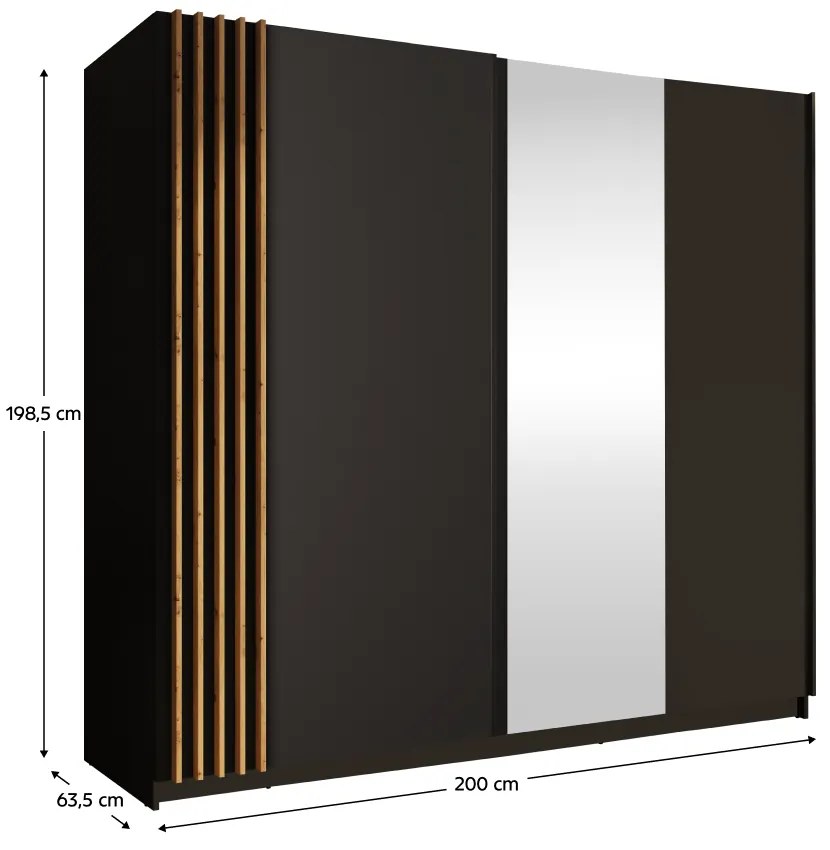 Šatní skříň BAJADERO 2D-200 Tempo Kondela
