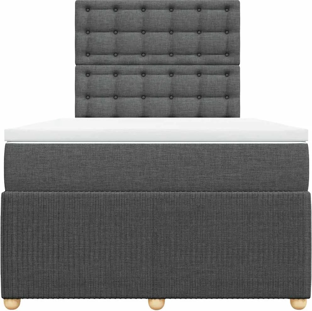Box spring postel s matrací tmavě šedá 120x190 cm textil 3294310