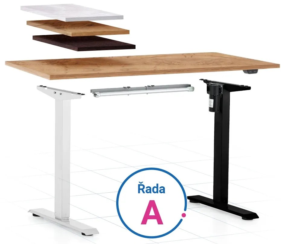 Výškově nastavitelný stůl OfficeTech A, konfigurátor