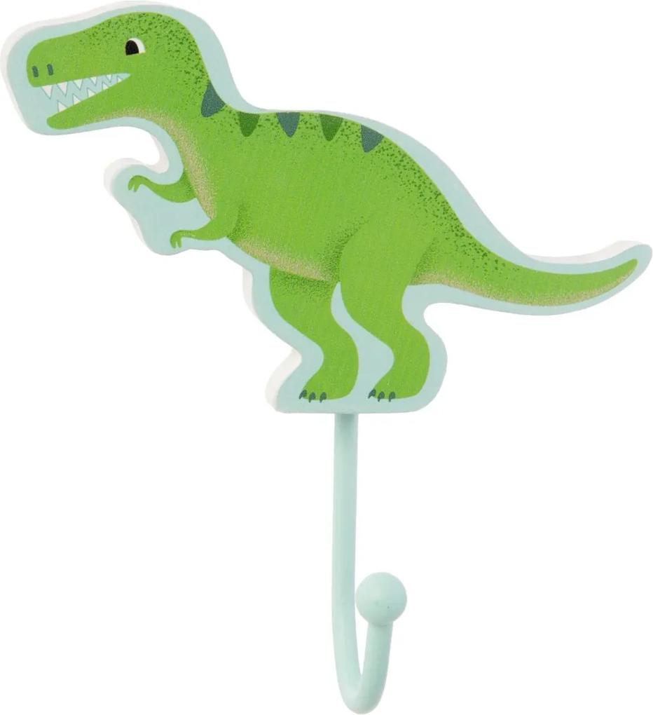 Sass &amp; Belle Zelený věšák do dětského pokoje s motivem dinosaura T-Rex Roarsome