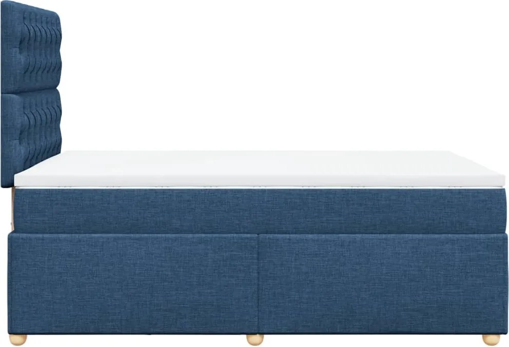 Box spring postel s matrací modrá 120x200 cm textil 3291260